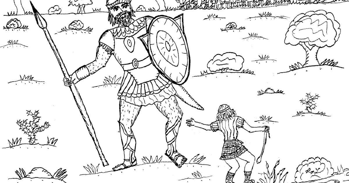 Robin's Great Coloring Pages: David and Goliath