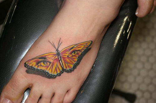Fashion And Styles: Butterfly Foot Tattoos