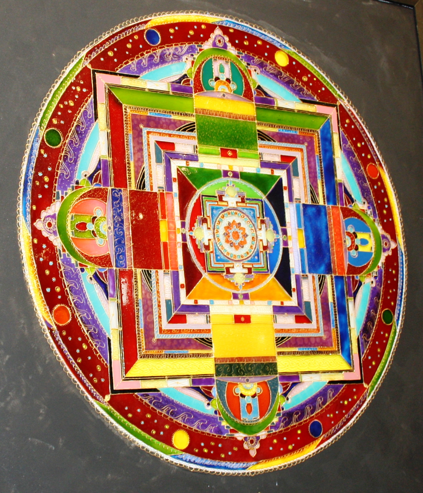 Mandalas peints sur verre ! Coup de foudre
