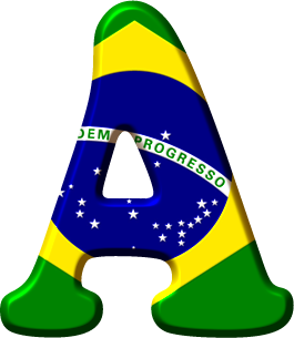 Alfabeto con la Bandera de Brasil. - Oh my Alfabetos!