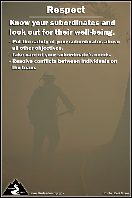 Wildland Fire Leadership: RESPECT: Know your subordinates and look out ...