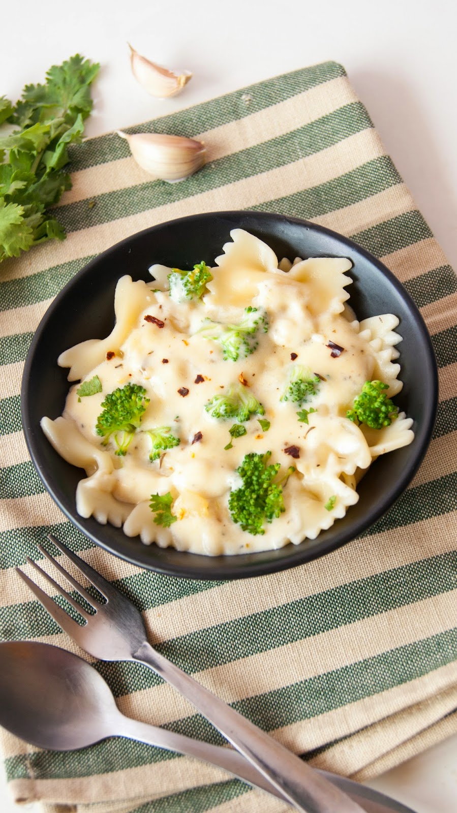 Always Hungry: Farfalle and broccoli in creamy delicious béchamel sauce