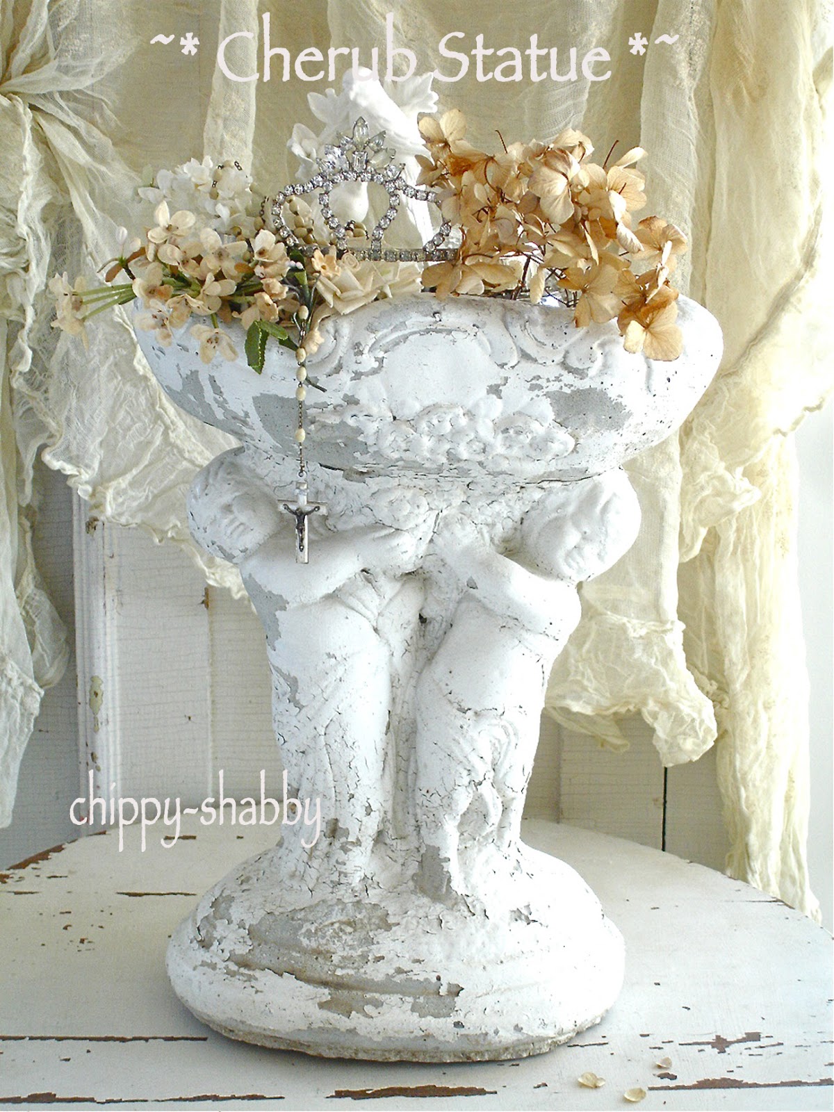 ChiPPy! - SHaBBy!: PeRfeCtLy ChiPPy!*!*! ViNtAGe CHERUB STATUE...