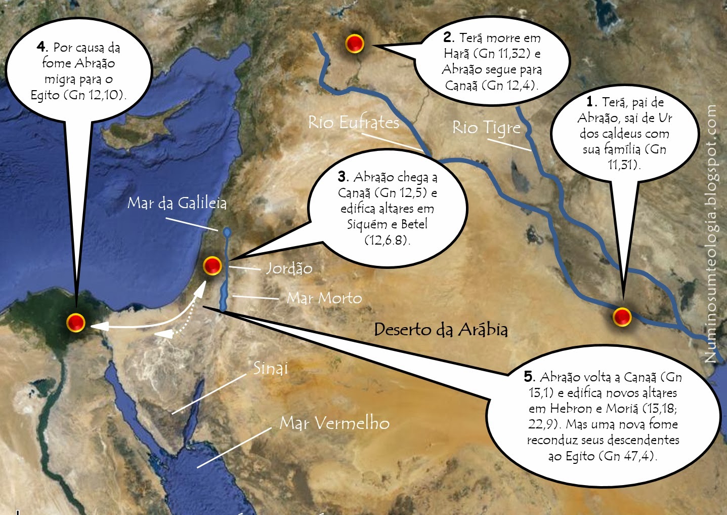 Numinosum Teologia: GÊNESIS NO MAPA (CAP 12-47)