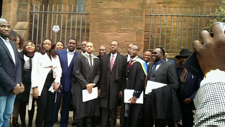 Exclusive pics: Gov Chime spotted in Scotland for son's graduation