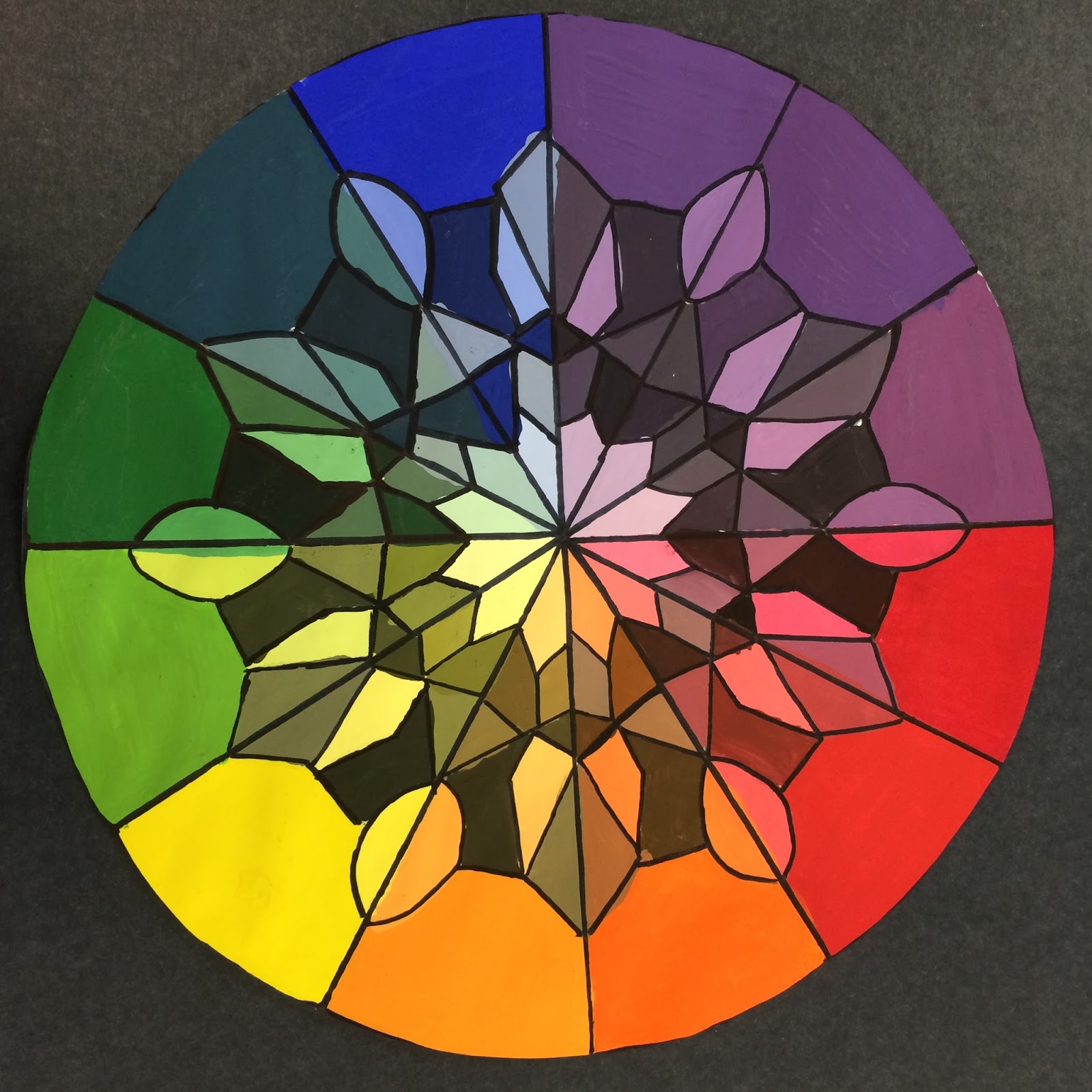 Mrs. Wille's Art Room: Advanced Art color wheel kaleidoscopes