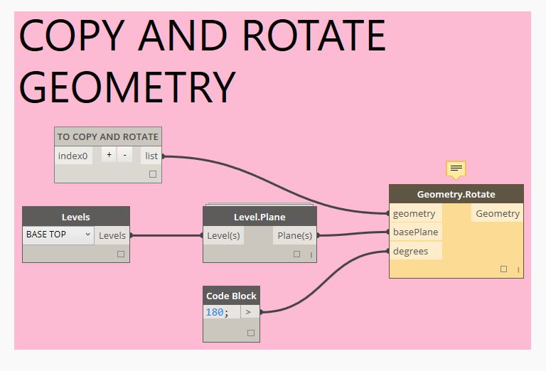 Revit 2016 - Dynamo 0.9 - Basic Modeling: Copy And Rotate Geometry