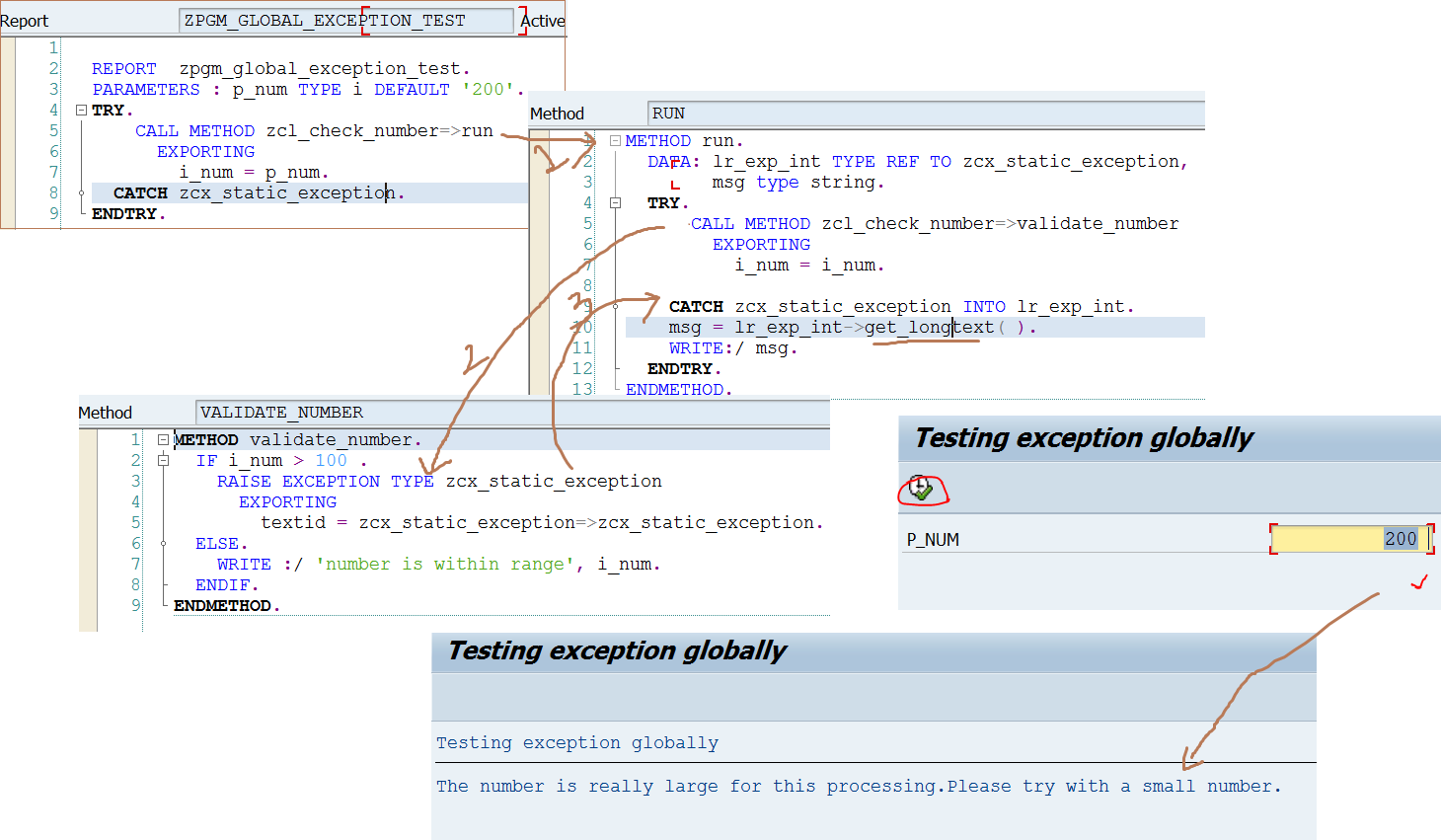 Techsap Oo Abap Exception Using Global Exception Class With Texts