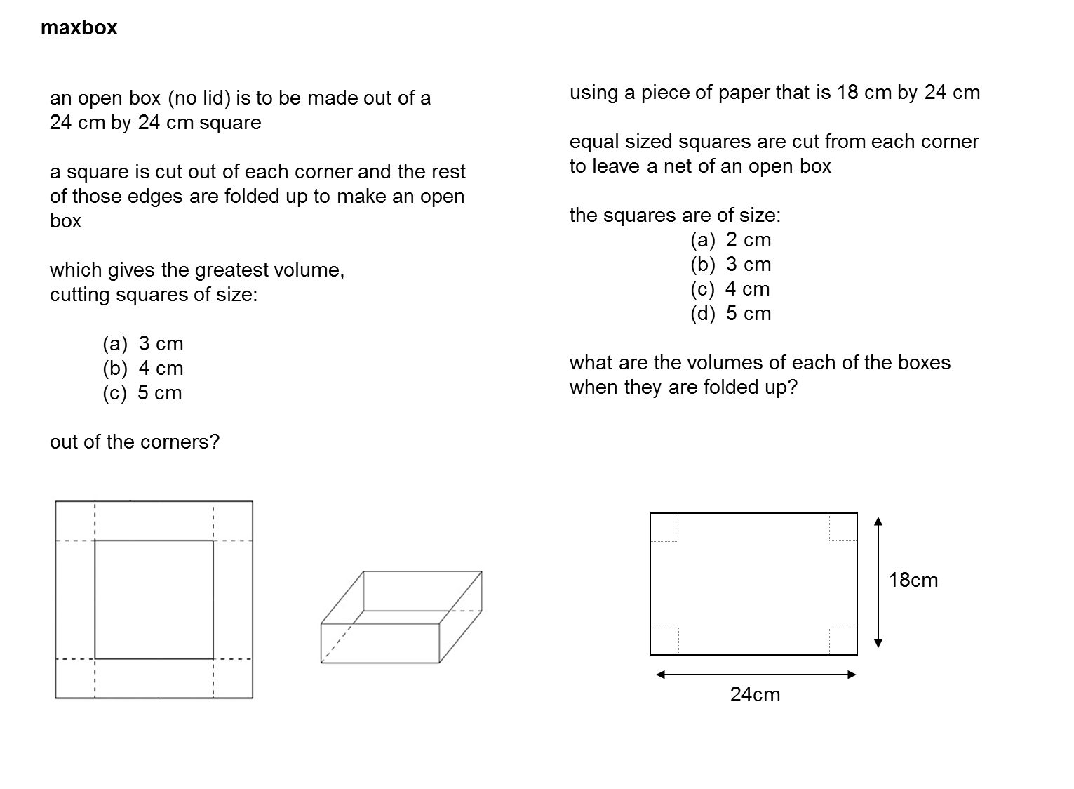 MEDIAN Don Steward mathematics teaching: cuboid volumes and surface area