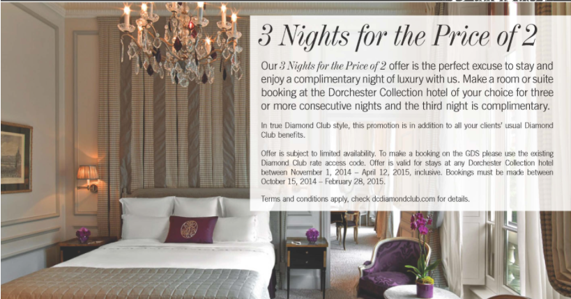ThirdNightFree.com: Dorchester Collection | 3rd night free this winter
