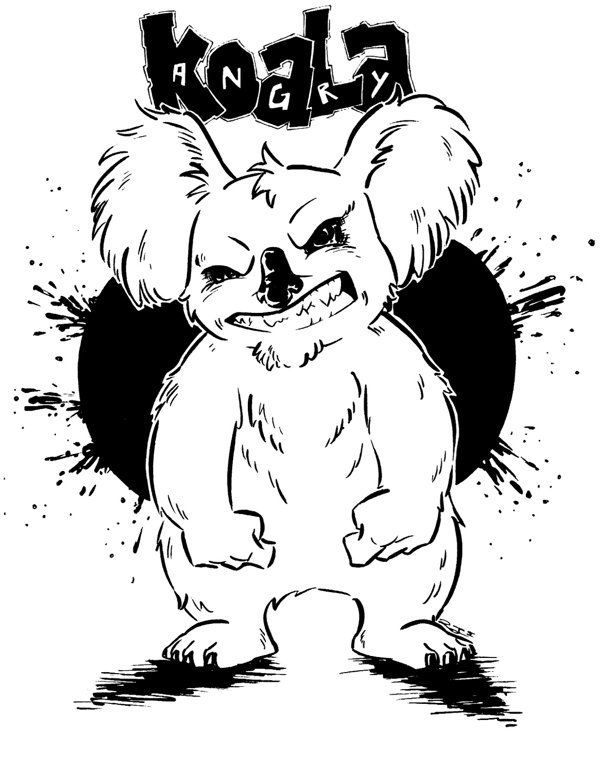 Hello, my name is Moe Scribblez: Angry Koala (From Inks to Edits)