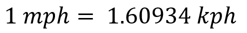 Convert from miles per hour to kilometers per hour and vice versa using ...