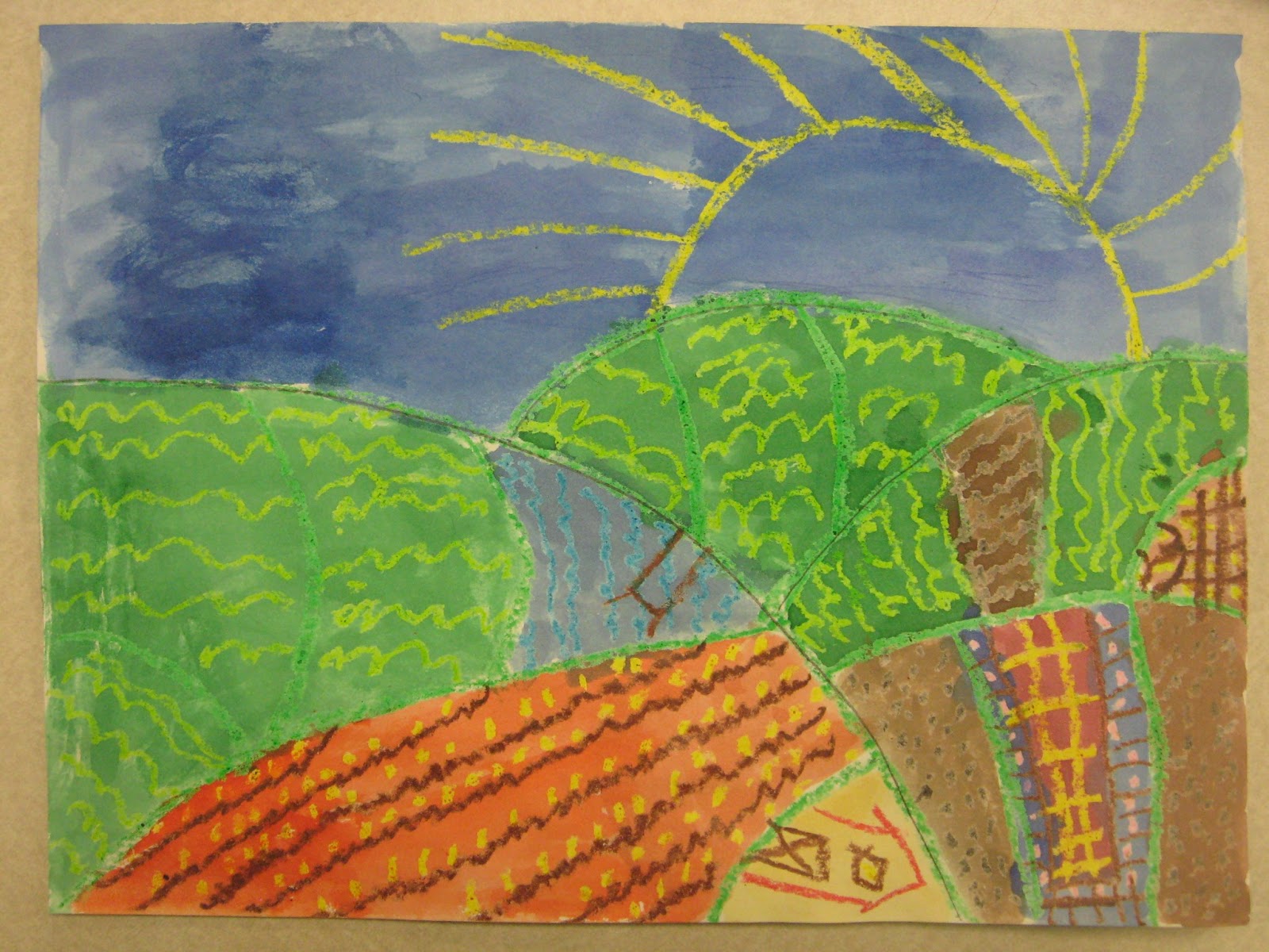Miss Young's Art Room: 3rd Grade Patterned Landscapes