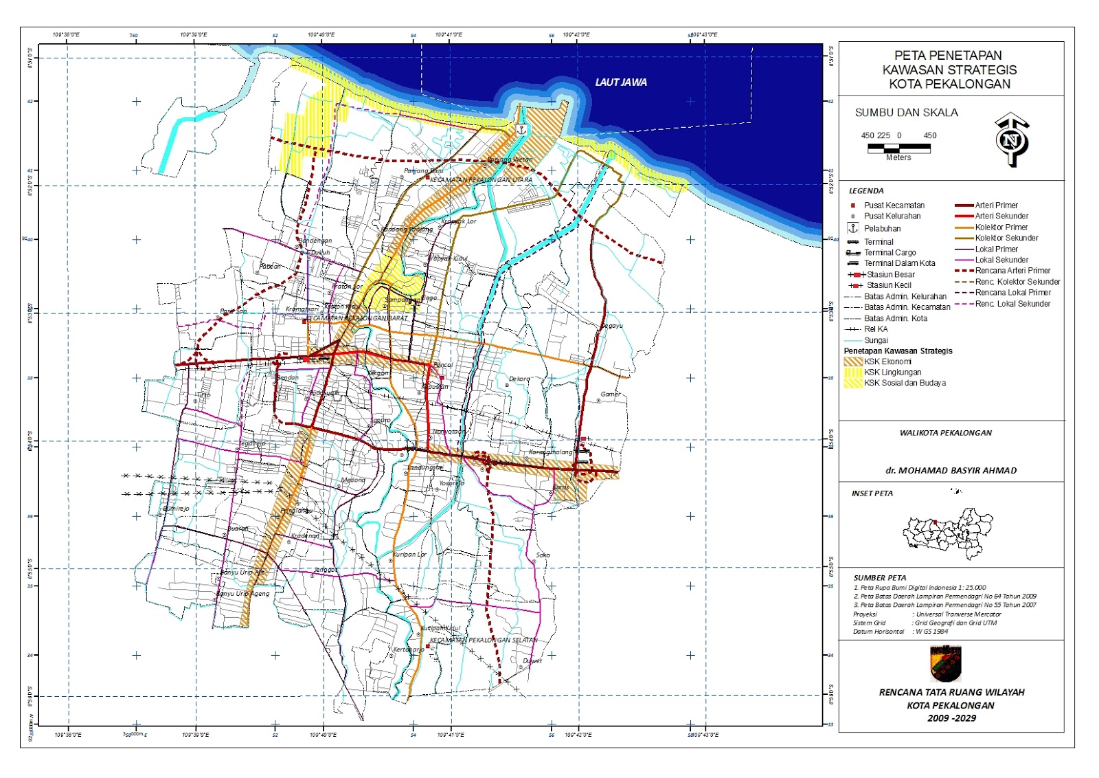 Peta Lengkap Indonesia: Peta Penetapan Kawawasan Strategis Kota Pekalongan
