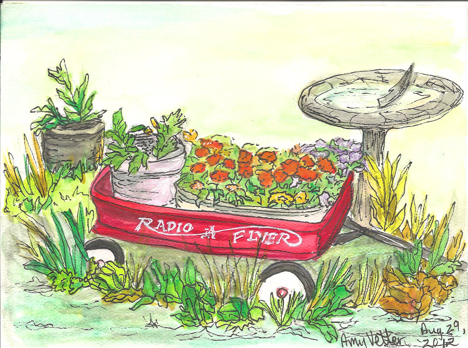 Amy's Art Journal: Red Wagon