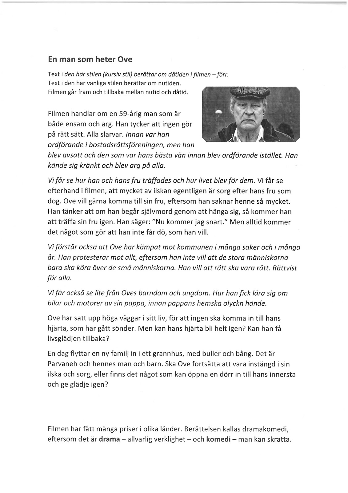 SFI - Lyssna på svenska: En man som heter Ove