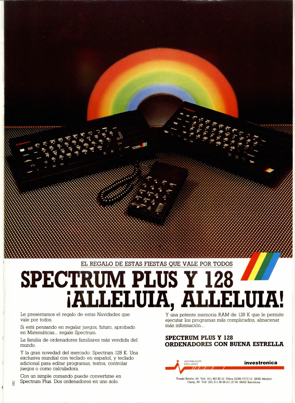 Informatica Viejuna: ¡Alleluia, Alleluia! Spectrum Plus y 128