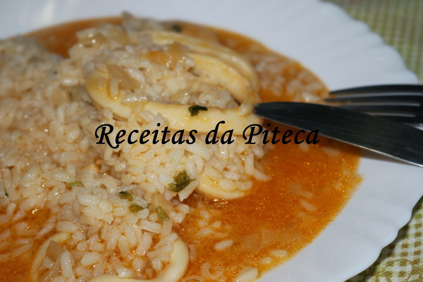 Arroz de caril de pota | Receitas da Piteca