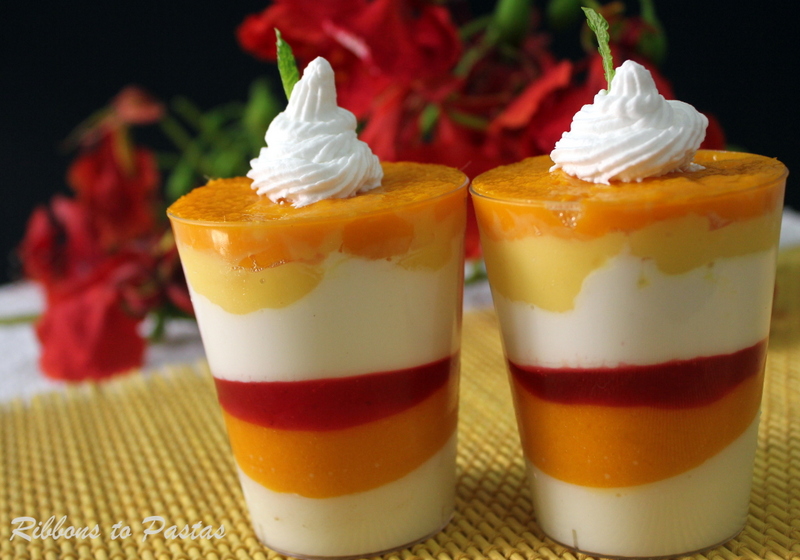 Velvetty Mango Verrines - Ribbons to Pastas