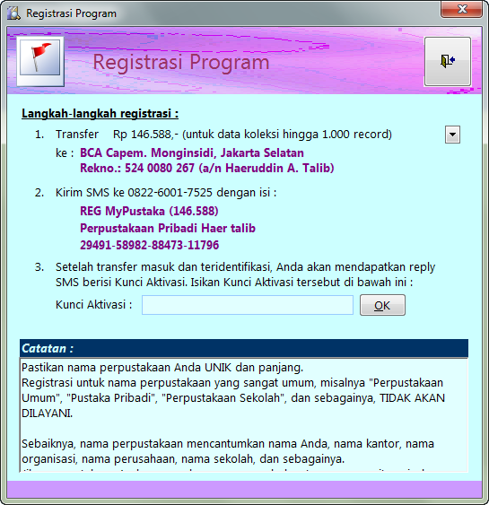 MyPustaka: Registrasi