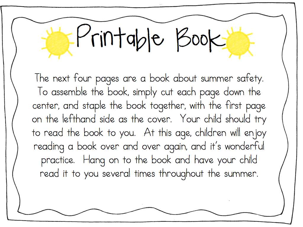 Summer Packet For First Grade