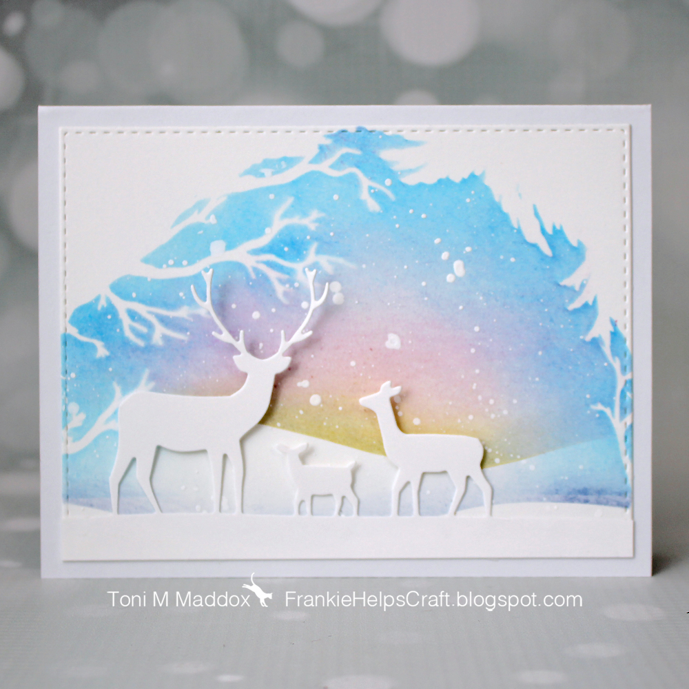 Frankie Helps Craft: Pastel Winter Scene