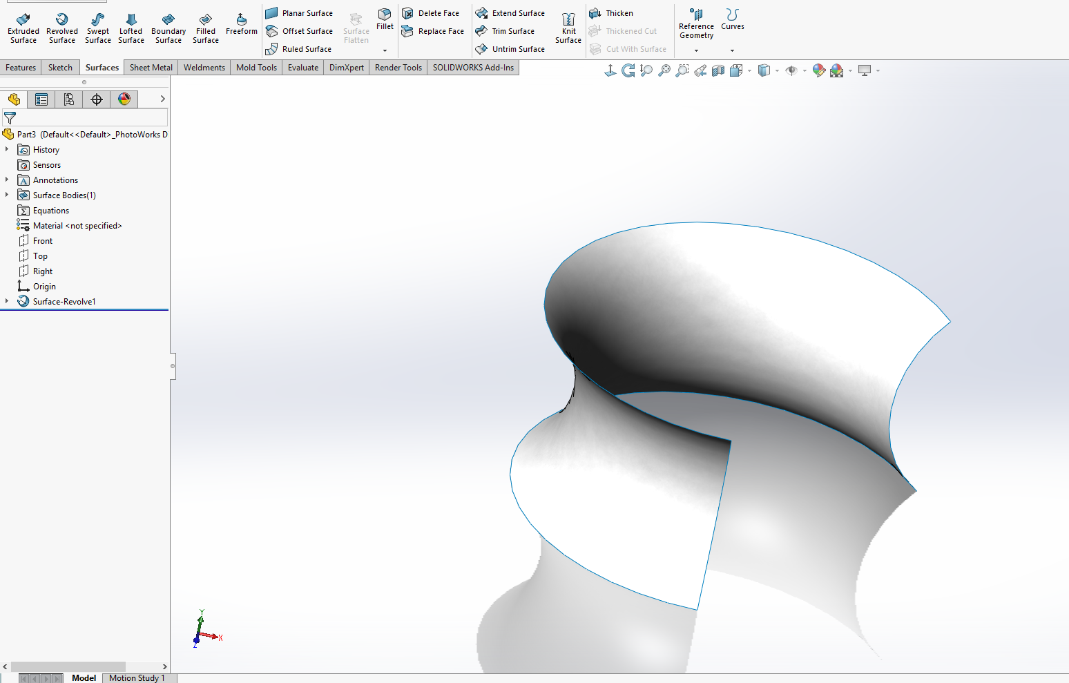 Design Tech Academy: Revolve Surface: In SolidWorks