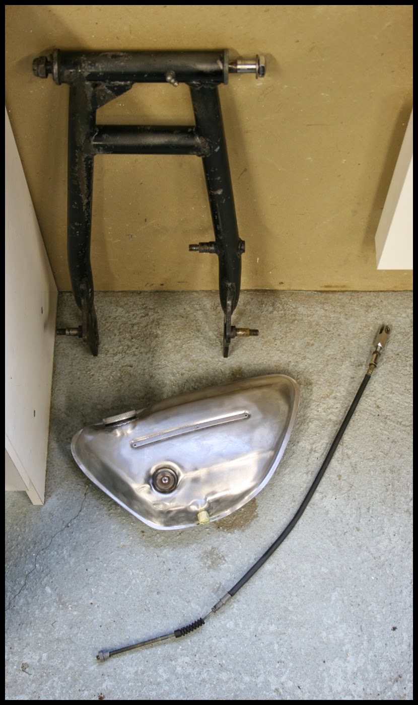 Marko's Workshop: T500 swingarm swap - Suzuki T250J