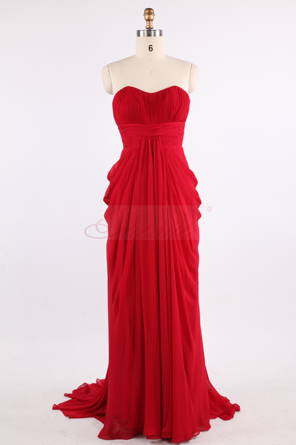 DressyBridal: 5 Amazing Red Strapless Prom Dresses——Glow Like A Fire
