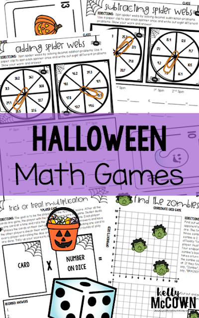 Kelly McCown: Halloween Elementary Math Activities and Games