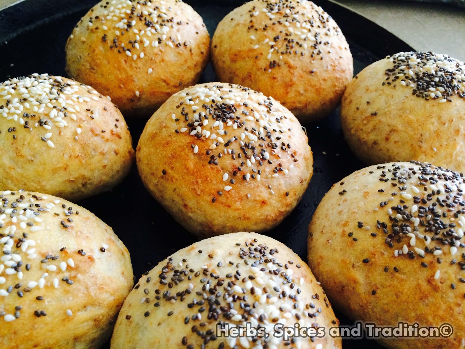 Herbs, Spices and Tradition: FRESHLY BAKED BROWN BUNS