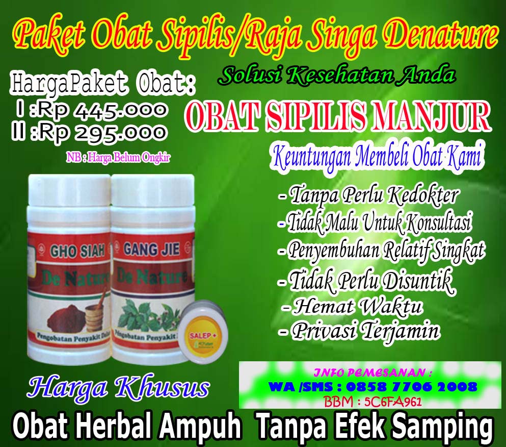 obat sipilis tradisional: obat raja singa keluar bisul