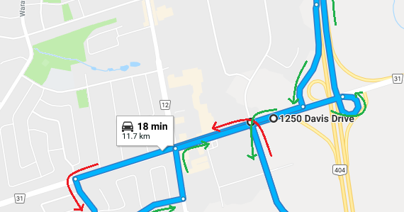 Newmarket G Road Test Route Maps Route 2