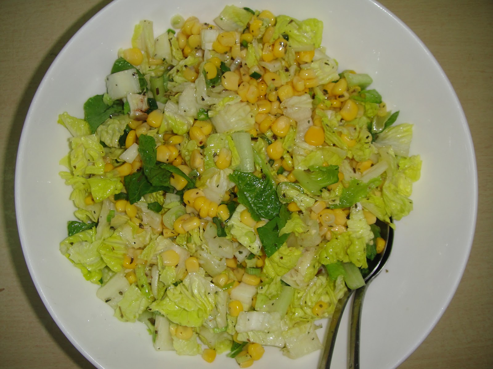 Maryam's Culinary Wonders: 327. Corn Lettuce Salad