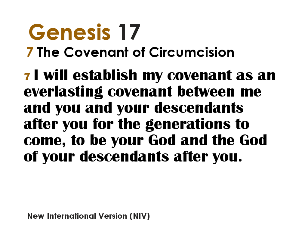 Genesis 17:7 The Covenant of Circumcision