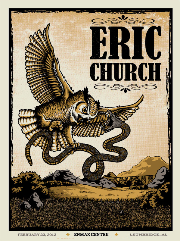 INSIDE THE ROCK POSTER FRAME BLOG: Eric Church & Zac Brown Band Posters ...