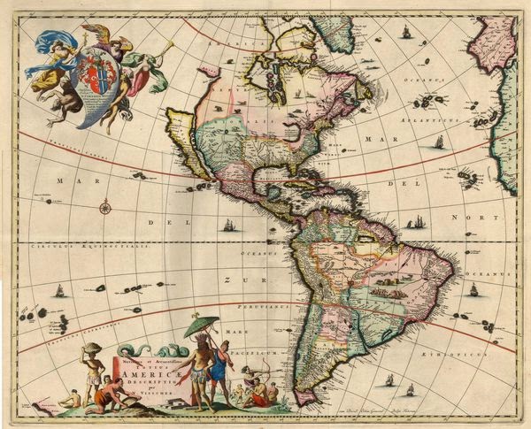 Historické mapy: Amerika 1670, historická mapa MP119