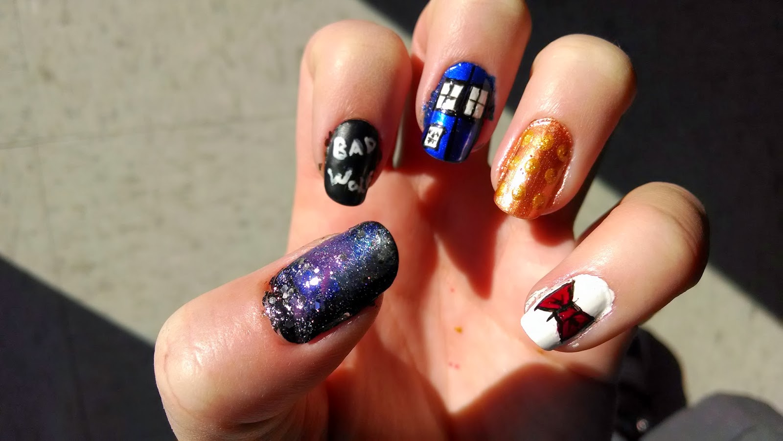The Nail Diaries: Doctor Who Themed Nail Design
