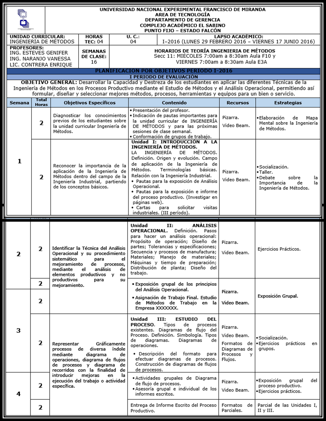 PLANIFICACIÓN Y EVALUACIÓN