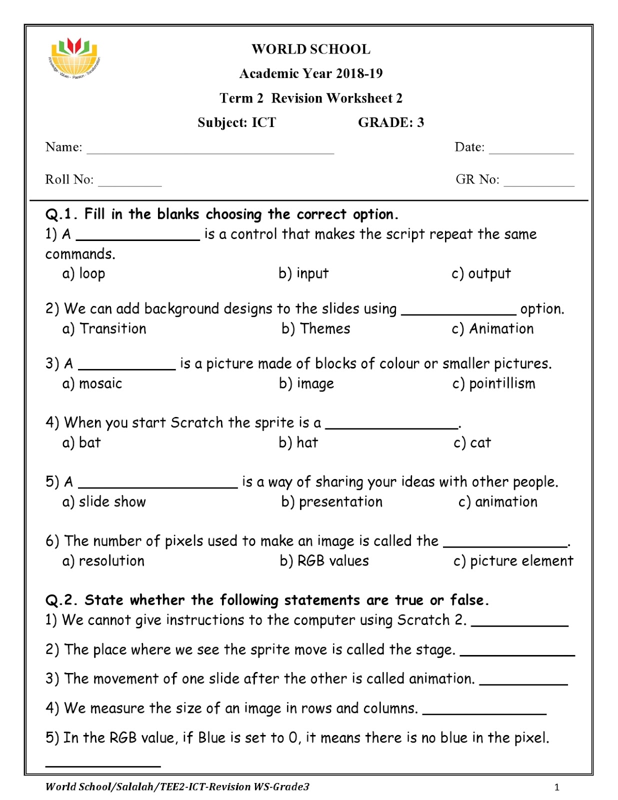 WORLD SCHOOL OMAN ICT Revision Worksheet For Grade 3 world-school-oman-ict-revision-worksheet-for-grade-3