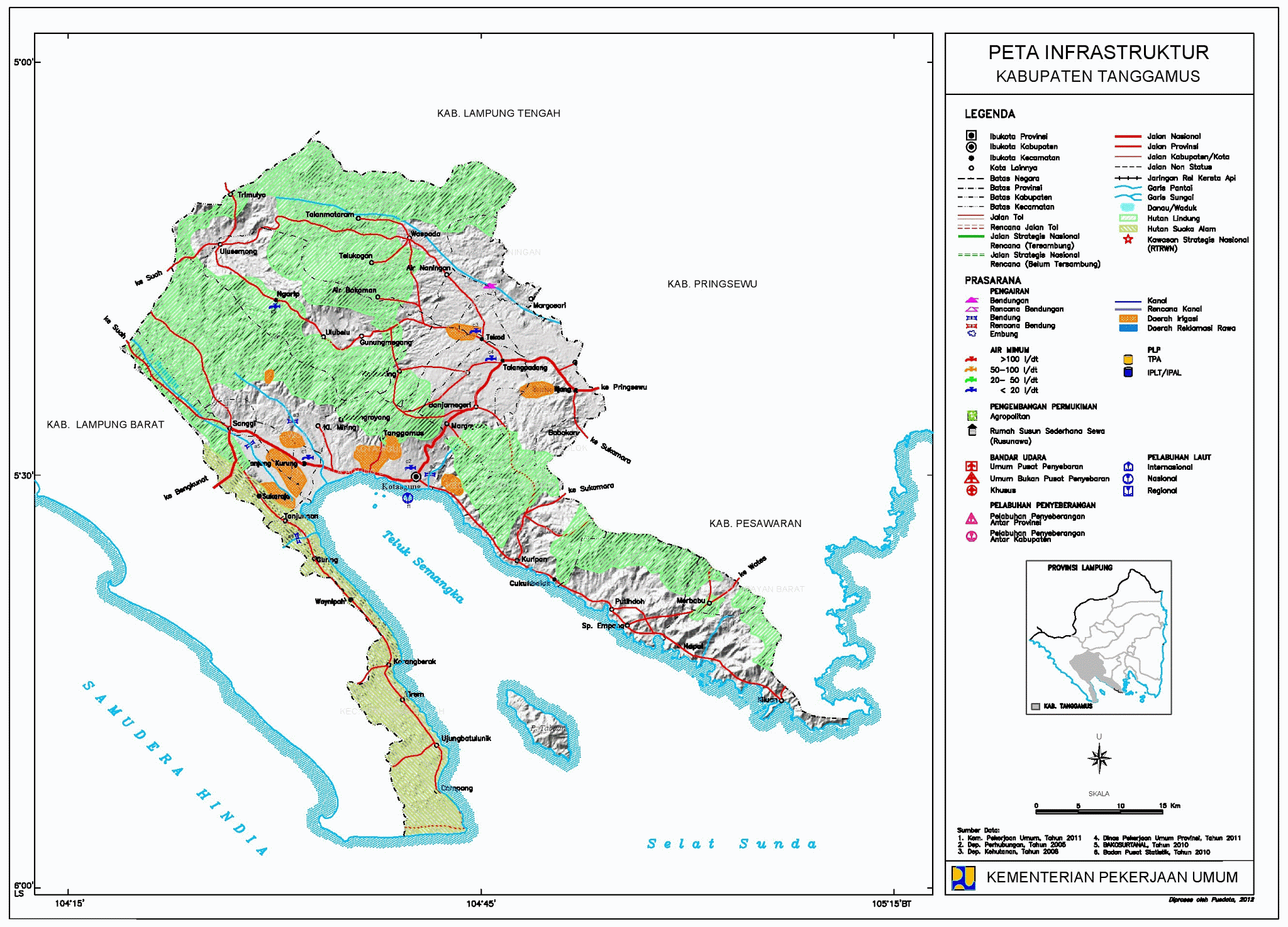 Peta Kota: Peta Kabupaten Tanggamus