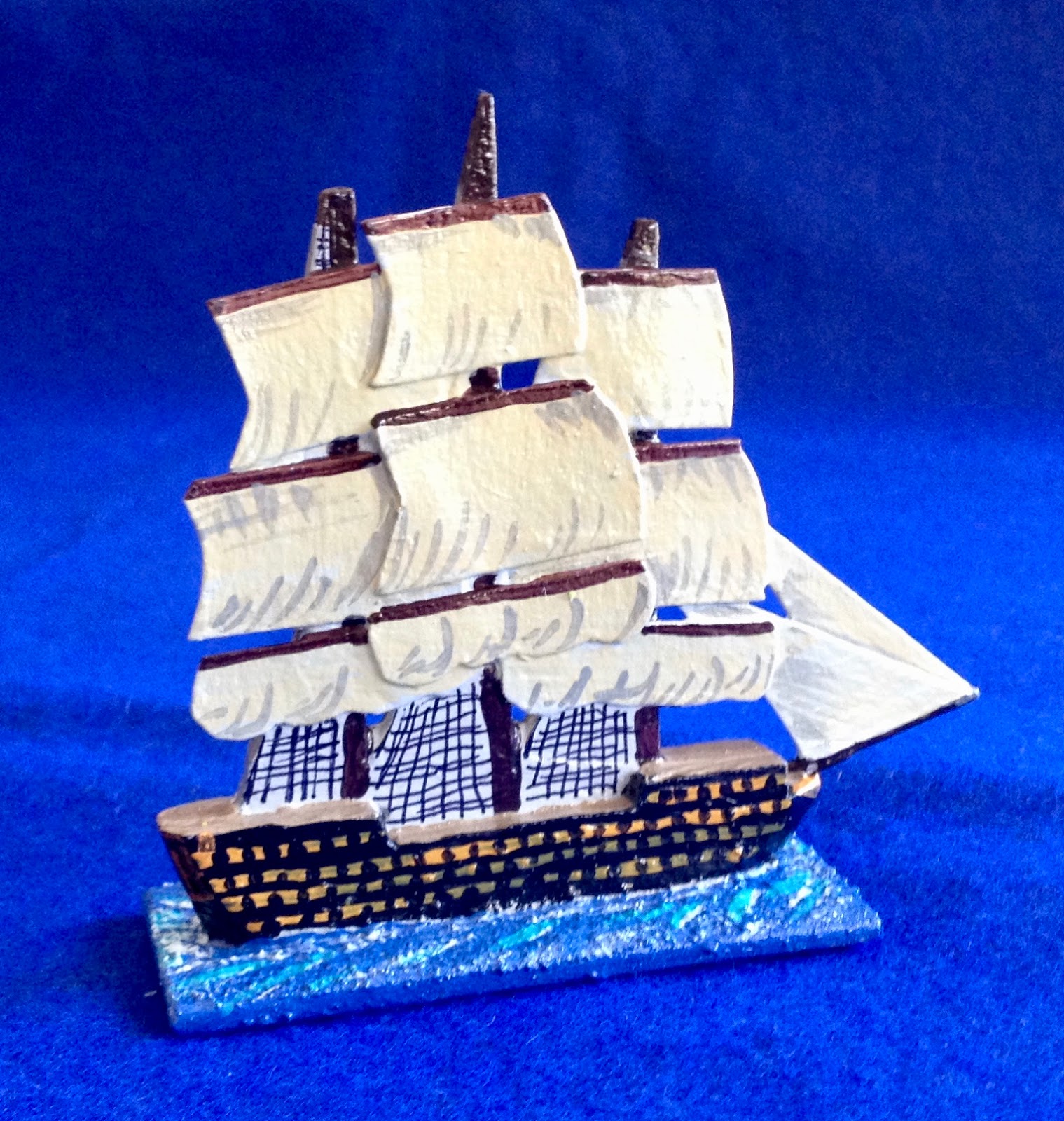 Grid based wargaming - but not always: Wooden (MDF) ships of the line