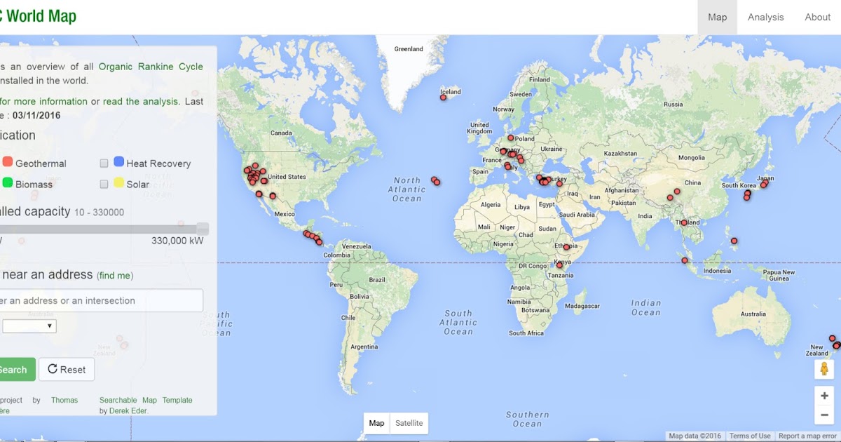 Science & Technology: Map Shows Locations of Geothermal ORC Power Plants