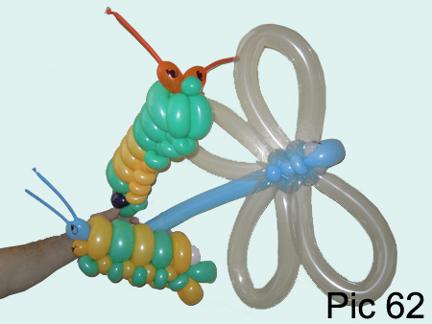 CLASSICAL: How to make balloon dragonfly. Balloon caterpillar