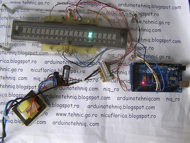 Arduino tehNiq: Itron FG209M2 vfd display controlled by Arduino via 2 ...