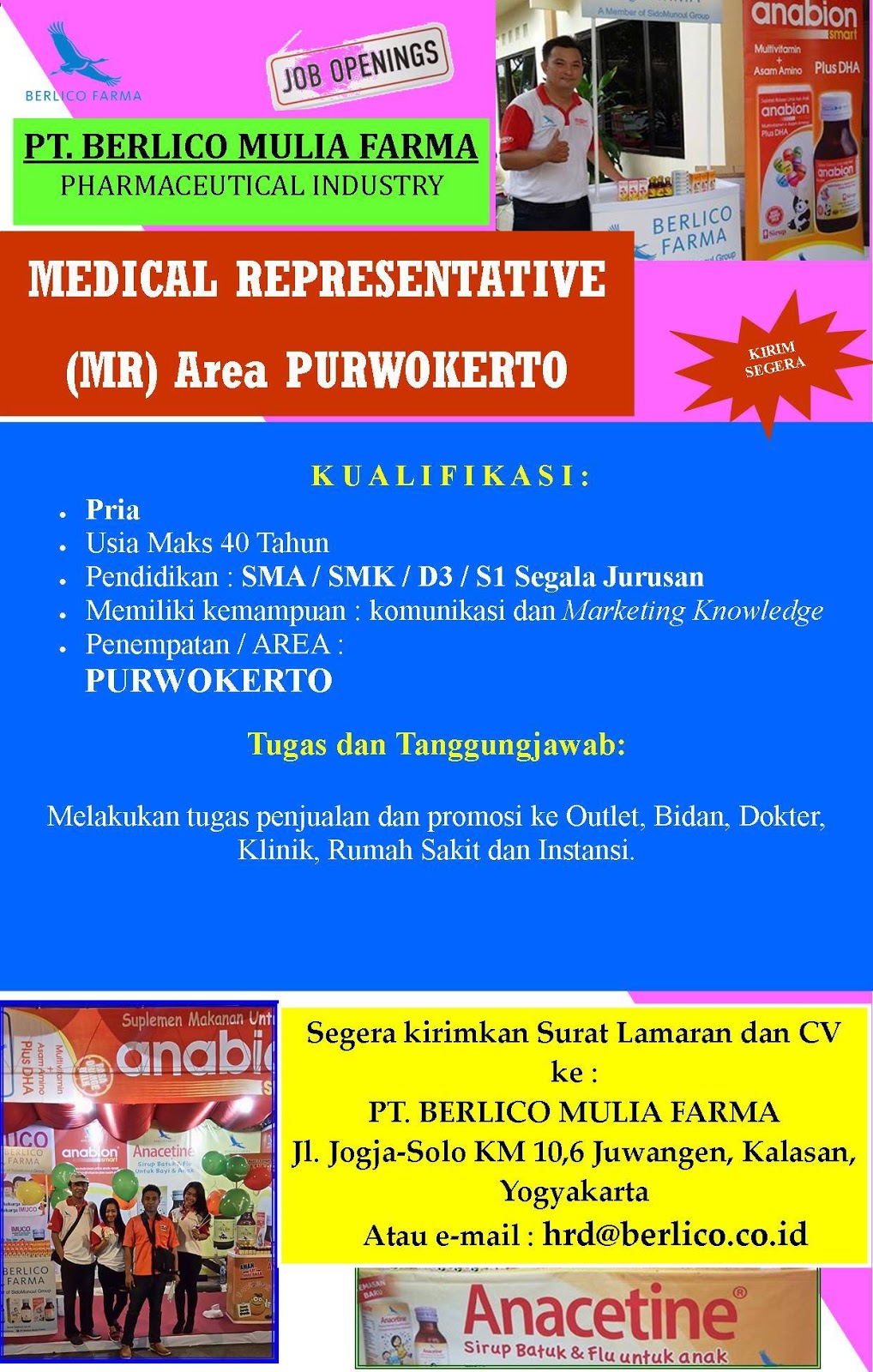 Lowongan Kerja di PT Berlico Mulia Farma - Info Lowongan Kerja Terbaru