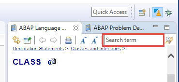 SAP ABAP Central: Searching the ABAP Keyword Documentation
