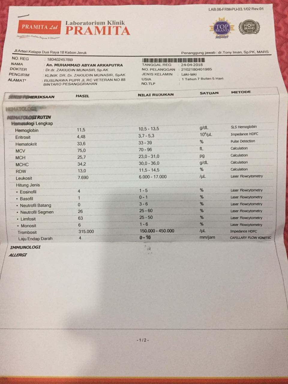 √ Tes Alergi Anak - Novarty