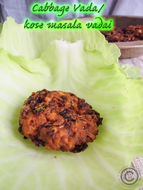VIRUNTHU UNNA VAANGA: CABBAGE VADA I CABBAGE MASALA VADAI I KOSE ...