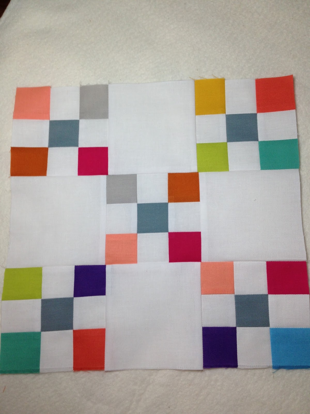 Karen's Sewing Room: Double 9 Patch Quilt Along